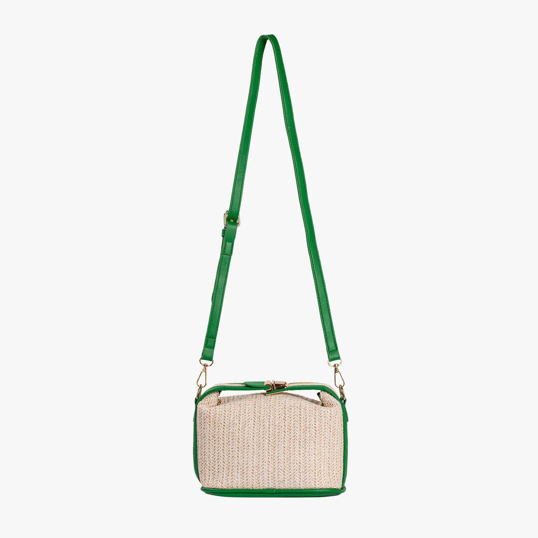 Poppy Mini Straw Crossbody – Olives