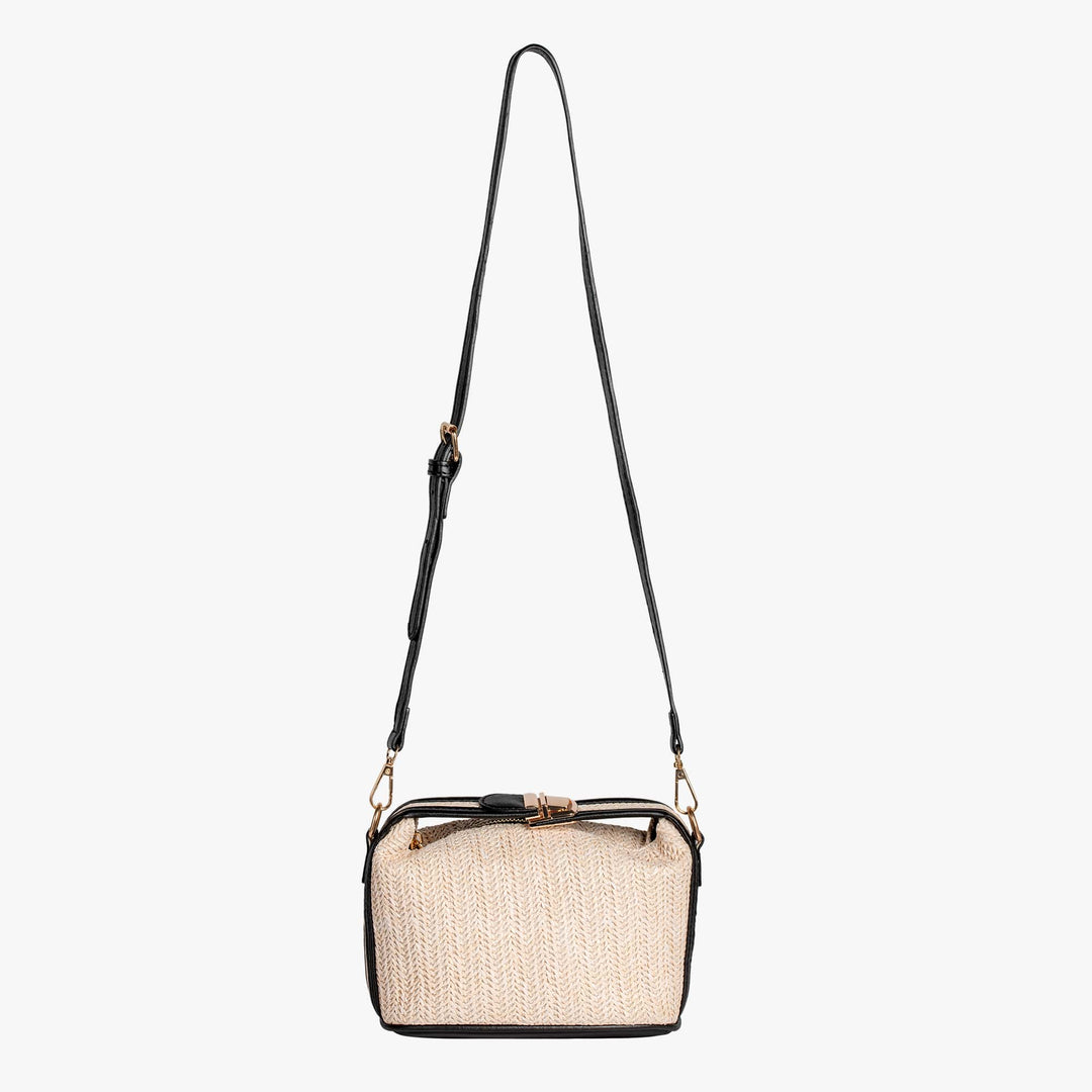 Poppy Mini Straw Crossbody – Olives